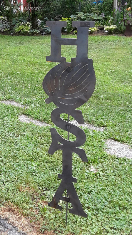 4ft Metal HOSTA Word with Leaf – In The Country Garden & Gifts Online Store